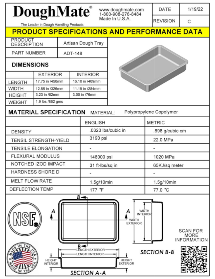 Artisan Dough Tray Kit: Pizza Dough Bin | Pizza Proofing Containers